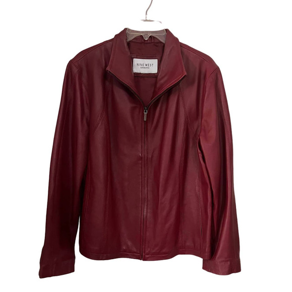Nine West | Jackets & Coats | Nine West Separates Red Leather Jacket ...